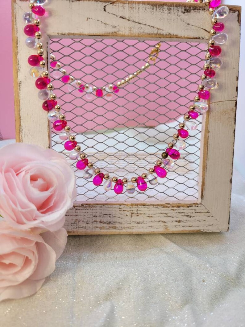 Bridgerton Choker pink Choker - Etsy