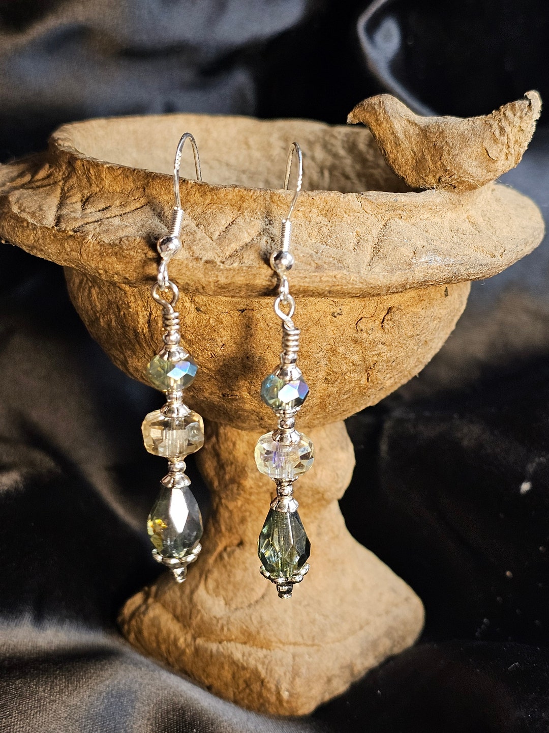 Fancy Crystal Drop Earrings Bride Earrings - Etsy