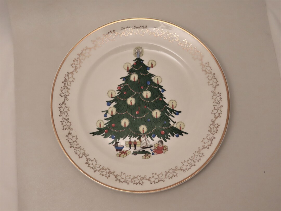 Merry Christmas Warranted 22 KT Gold Trim Collectable Plate - Etsy