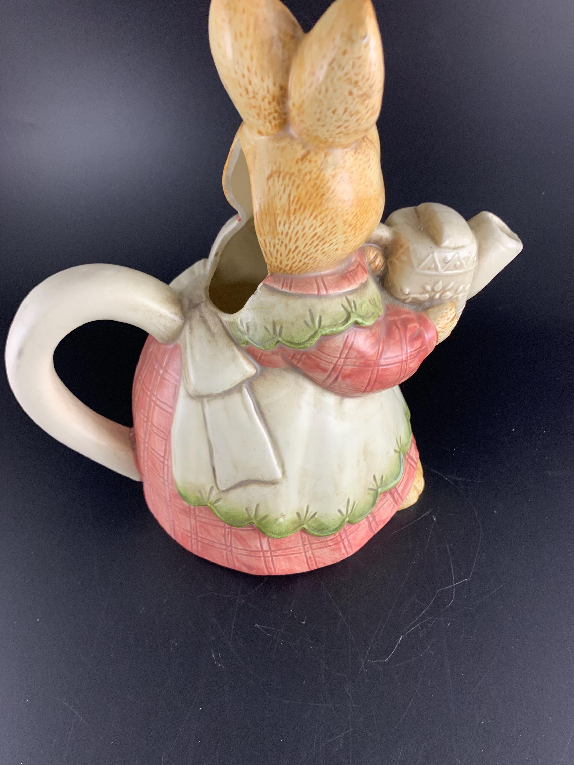 Vintage Rare Takahashi Rabbit Watering Jug or Teapot Mother Grandmother ...