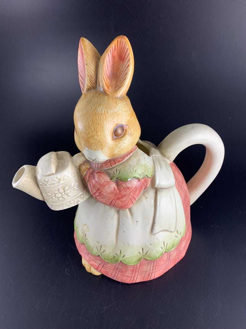 Vintage Rare Takahashi Rabbit Watering Jug or Teapot Mother Grandmother ...
