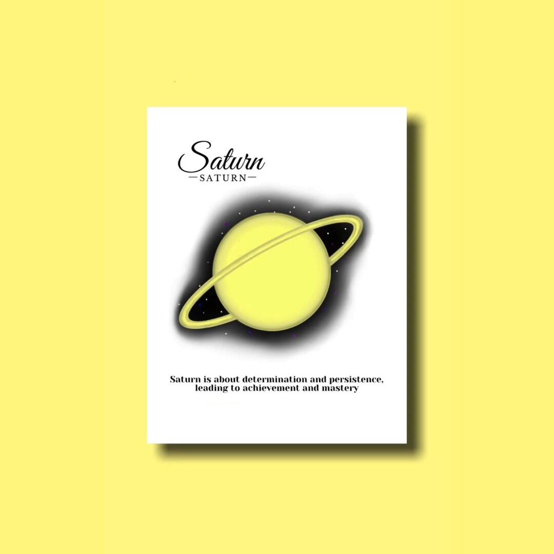 Printable Saturn Drawing With Spiritual Meaning Digital Download Room ...