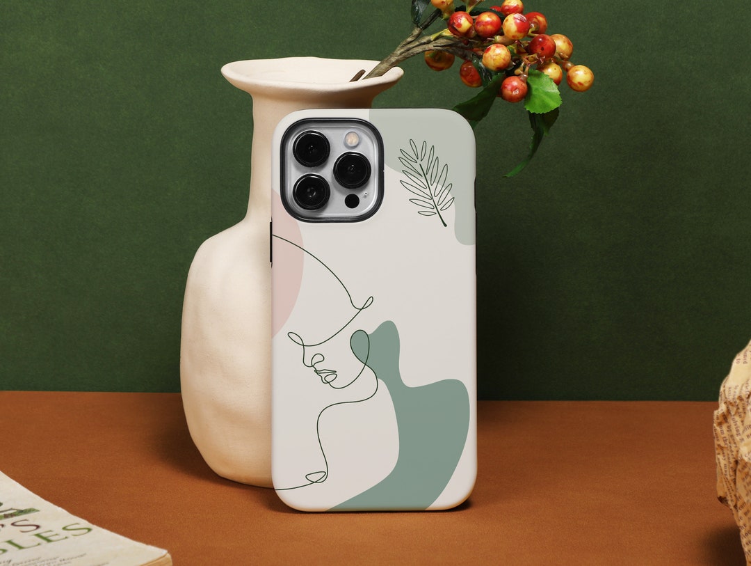 Grassland Green Line Art iPhone 14 Pro Max Case, Customize iPhone Case ...