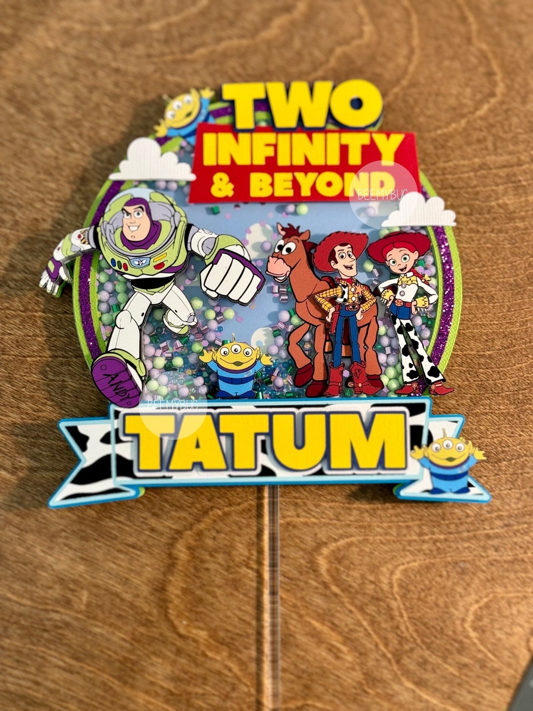 Two Infinity Cake Topper | Shaker Cake Topper | Cake Topper | Two ...