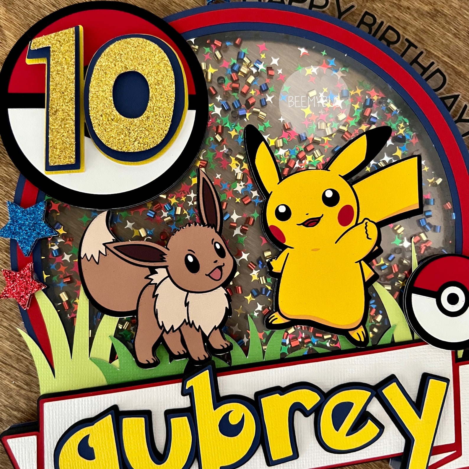 Pokémon Cake Topper Shaker Cake Topper Cake Topper - Etsy