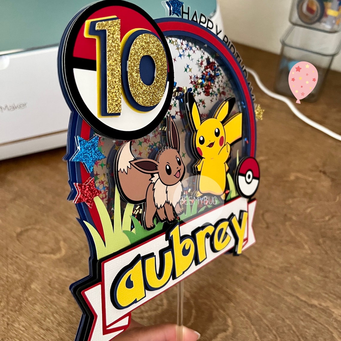 Pokémon Cake Topper Shaker Cake Topper Cake Topper - Etsy