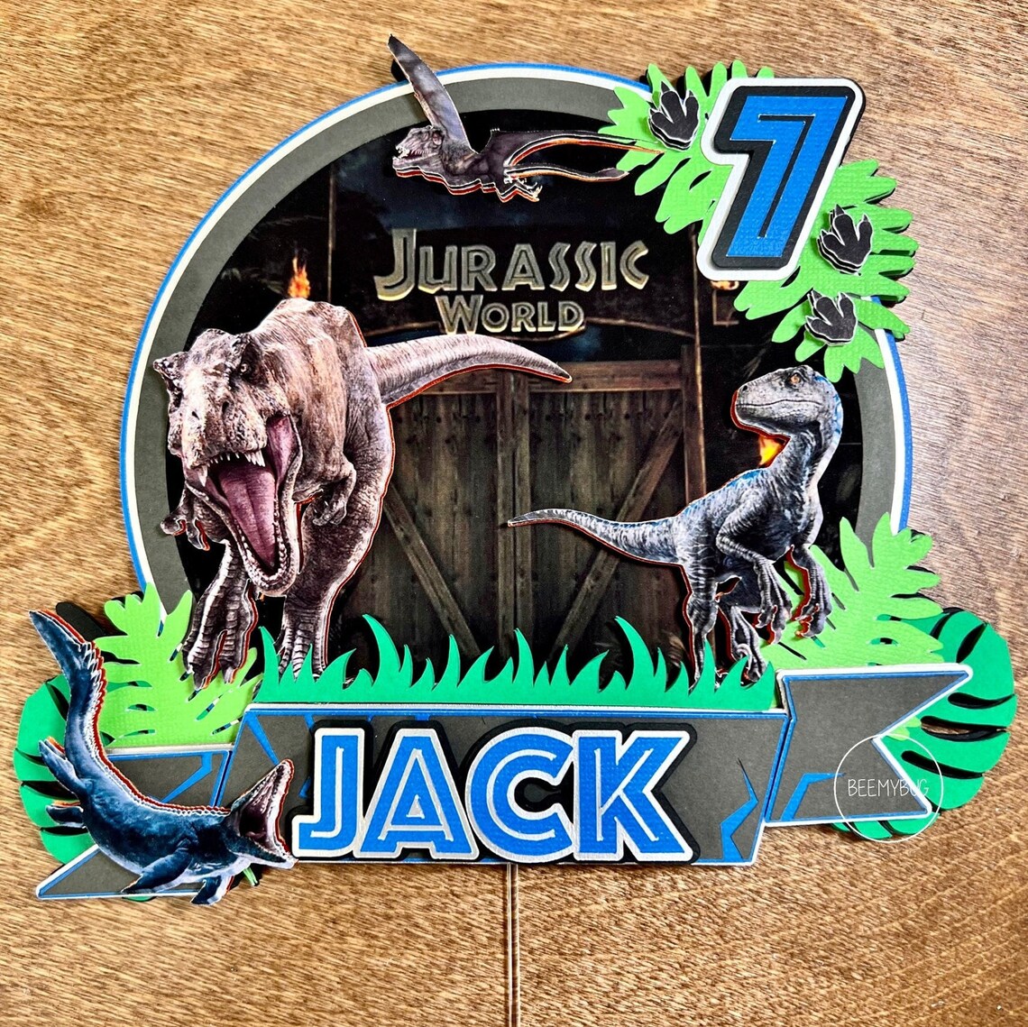 Jurassic World Cake Topper Jurassic World Birthday - Etsy