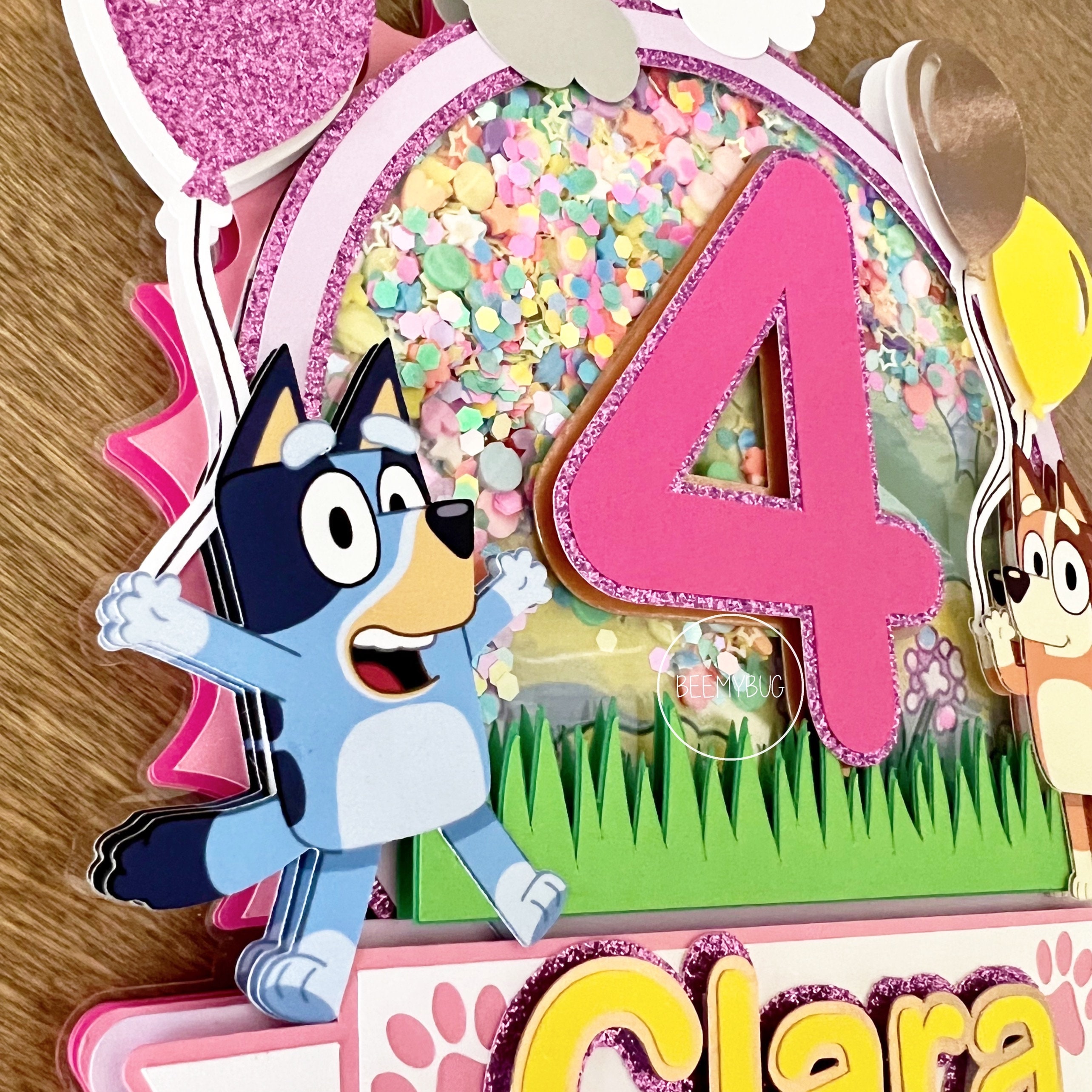 Blue Dog Cake Topper Shaker Cake Topper Bingo Birthday - Etsy