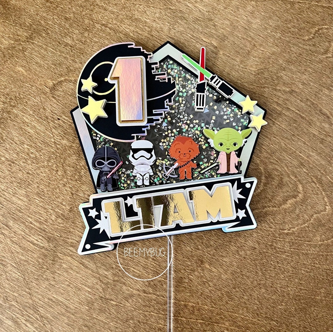 Star Wars Cake Topper | Shaker Cake Topper | Cake Topper | Star Wars ...