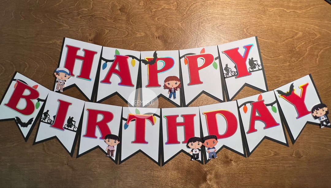 Strange Banner | Birthday Banner | Happy Birthday Banner | Strange ...