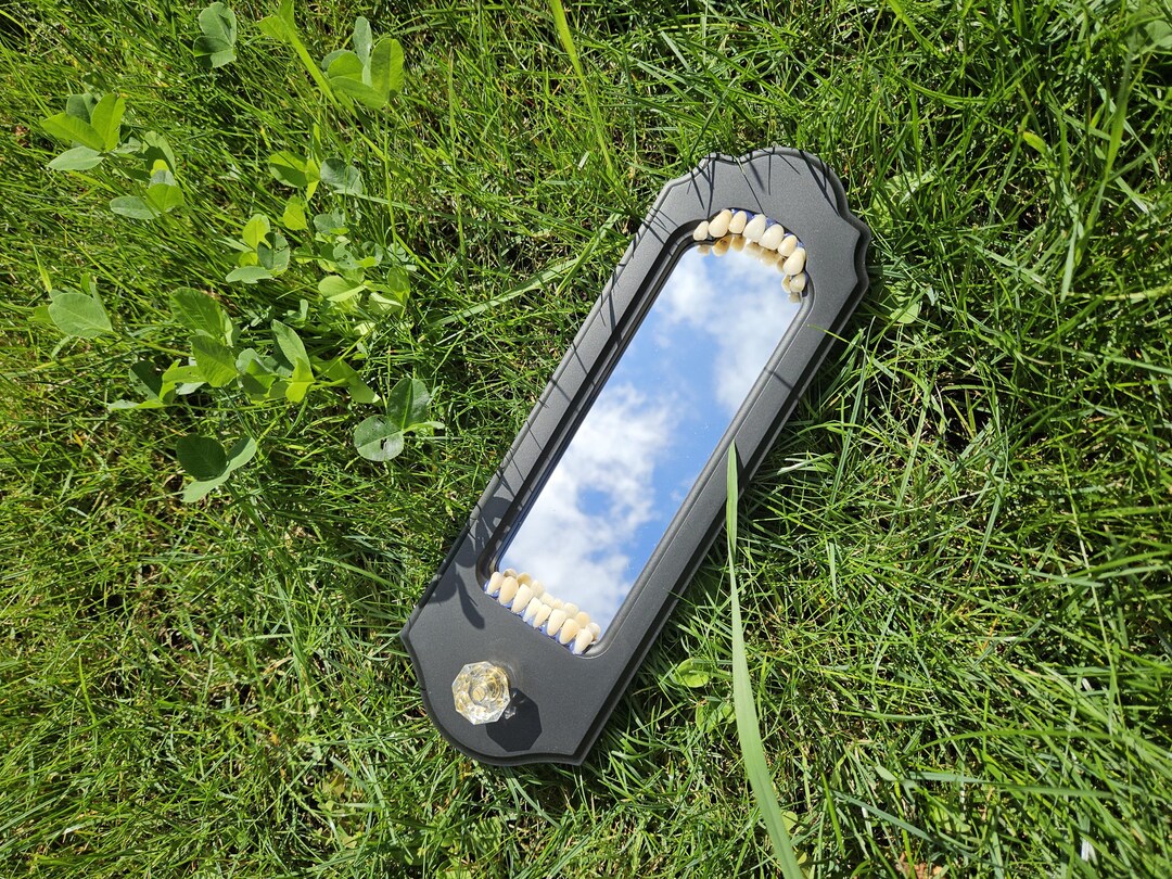 Mimic Tooth Mirror Vintage Denture Teeth Black Mirror Mimic Chest ...