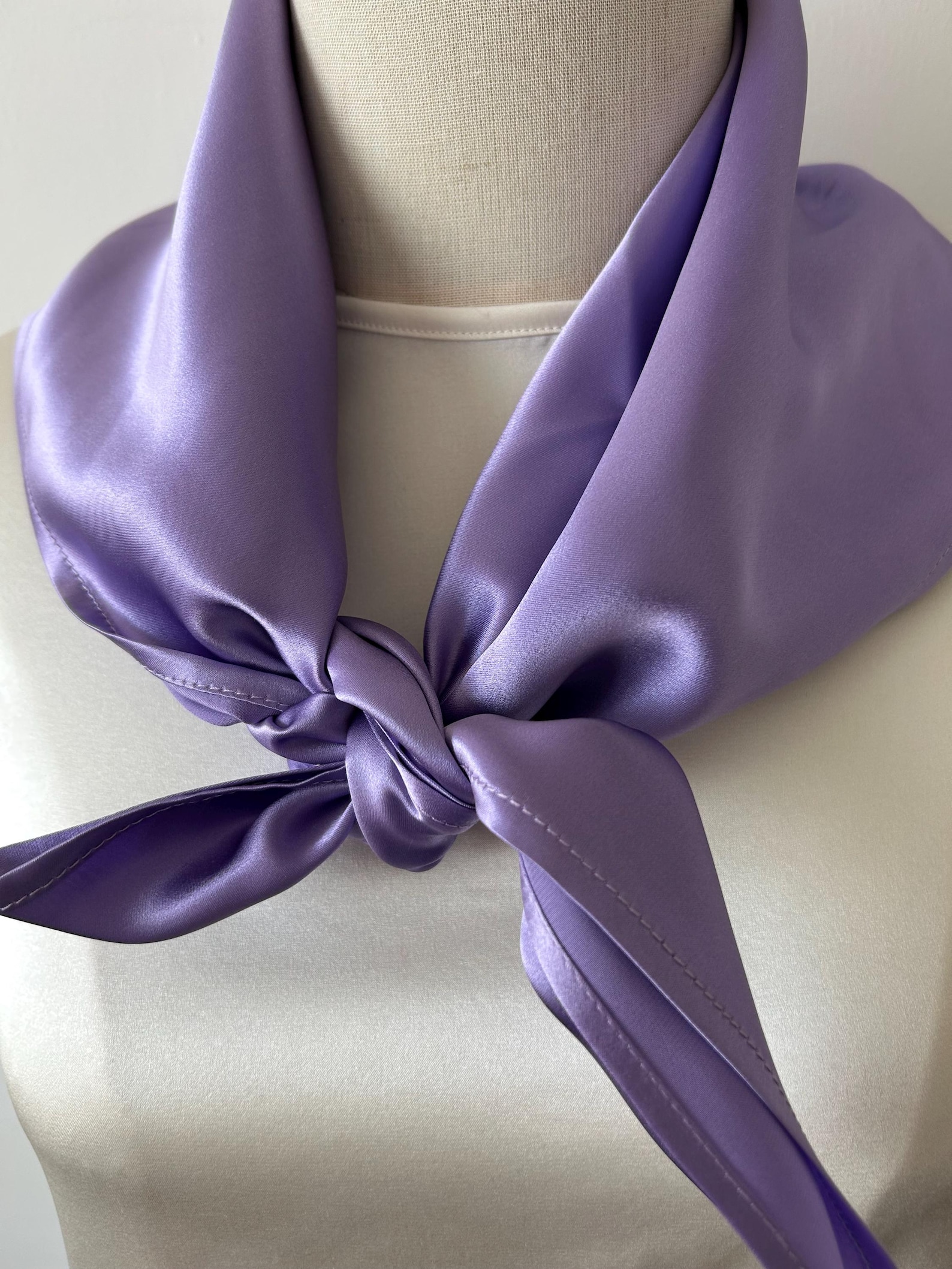 Mulberry Silk Scarf, Purple Periwinkle Neck Scarf, 26" - Etsy