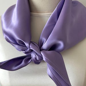 Mulberry Silk Scarf, Purple Periwinkle Neck Scarf, 26" - Etsy