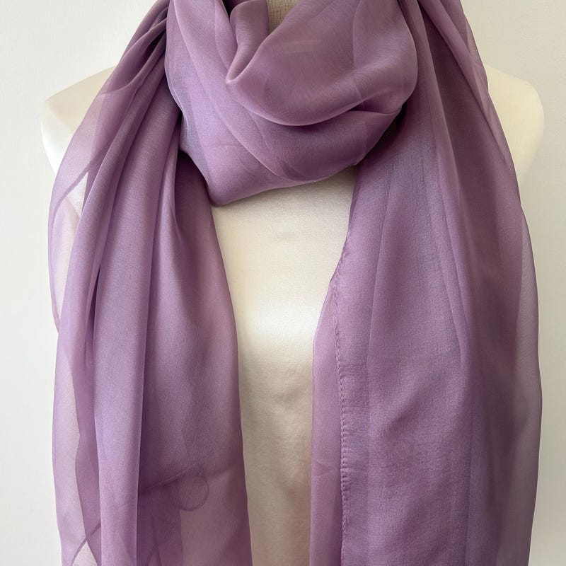 Lavender Lilac Silk Scarf - Etsy