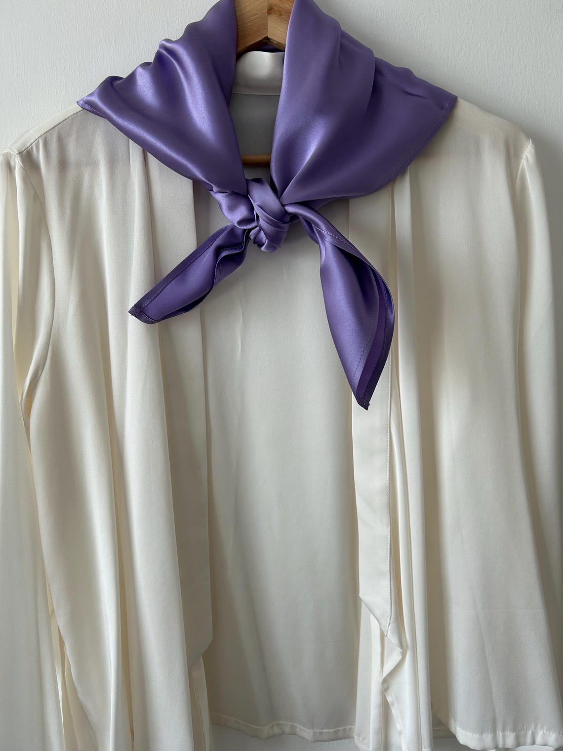 Mulberry Silk Scarf, Purple Periwinkle Neck Scarf, 26" - Etsy