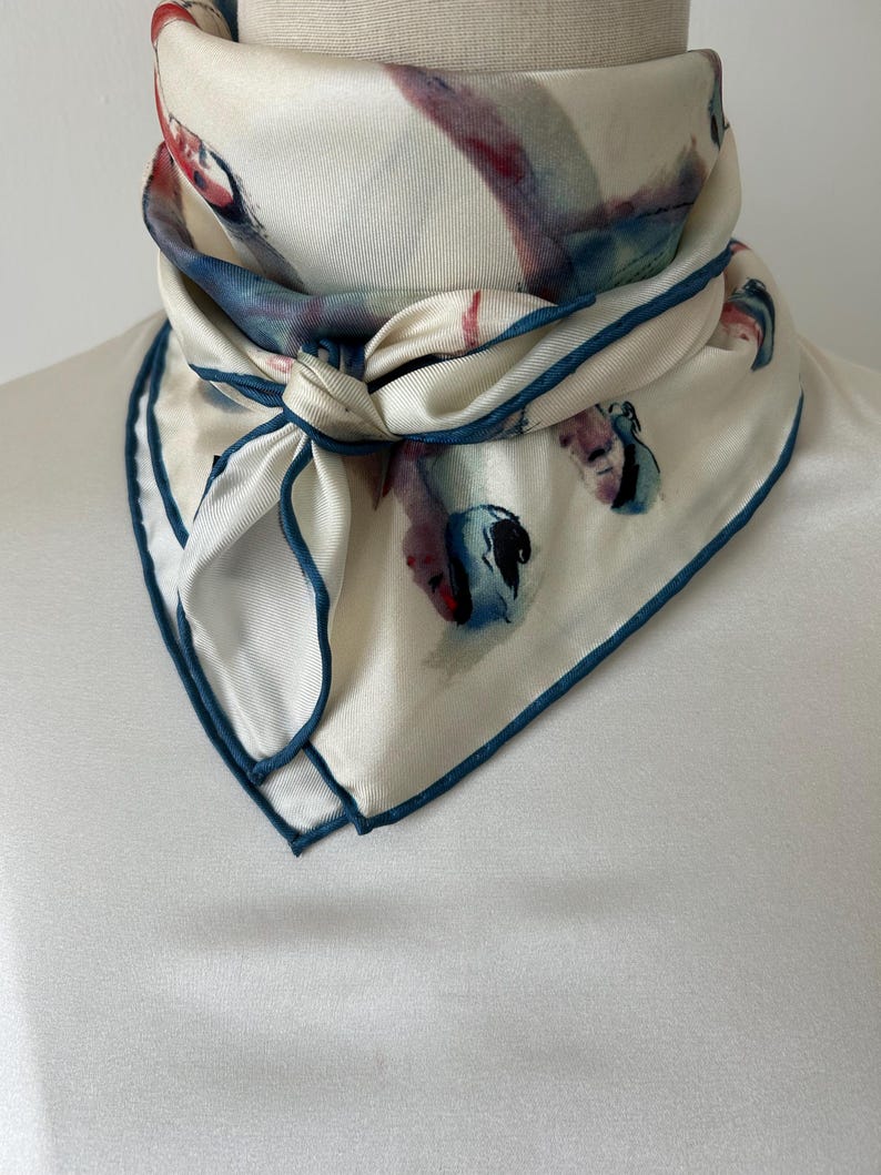 Ballet Dancer Silk Twill Scarf: Hand-rolled Neckerchief, Headband 26 ...