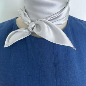 Mulberry Silk Square Scarf: Silver Gray Neckerchief (26" X 26") - Etsy