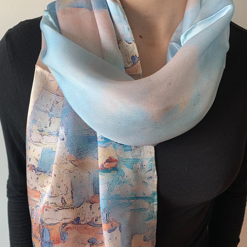 Silk Shawl Ocean - Etsy