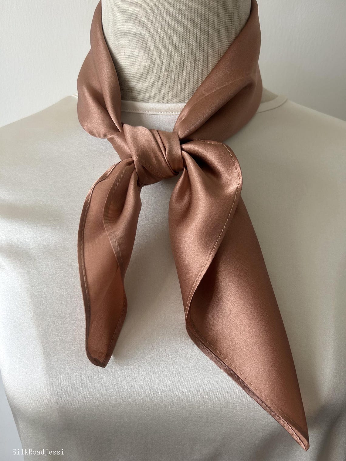 Mulberry Silk Scarf, Dusty Rose Neckerchief, Hair Scarf (21" X 21") - Etsy
