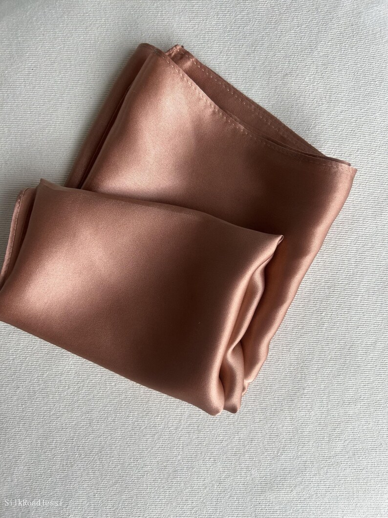 Mulberry Silk Scarf, Dusty Rose Neckerchief, Hair Scarf (21" X 21") - Etsy