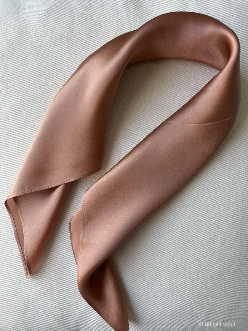 Mulberry Silk Scarf, Dusty Rose Neckerchief, Hair Scarf (21" X 21") - Etsy