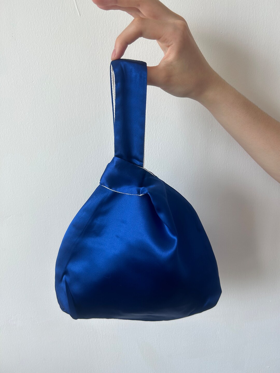 Custom Handmade Silk Set Small Knot Bag Wrist Bag Narrow Scarf ...