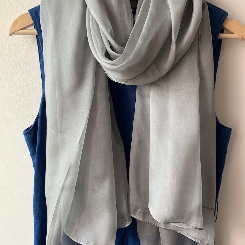 Grey Scarf - Etsy