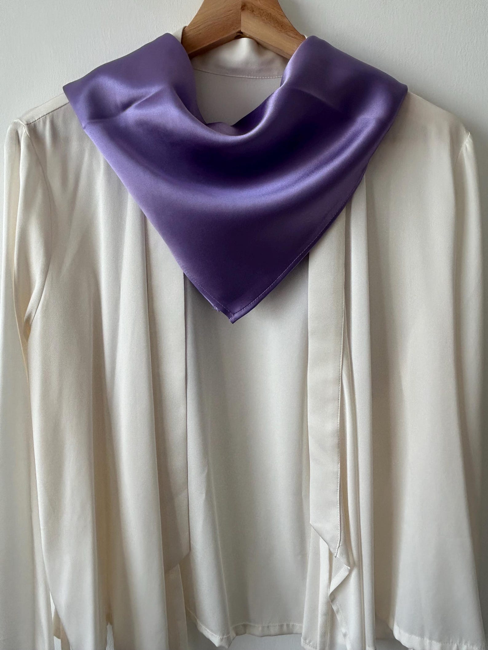 Mulberry Silk Scarf, Purple Periwinkle Neck Scarf, 26" - Etsy