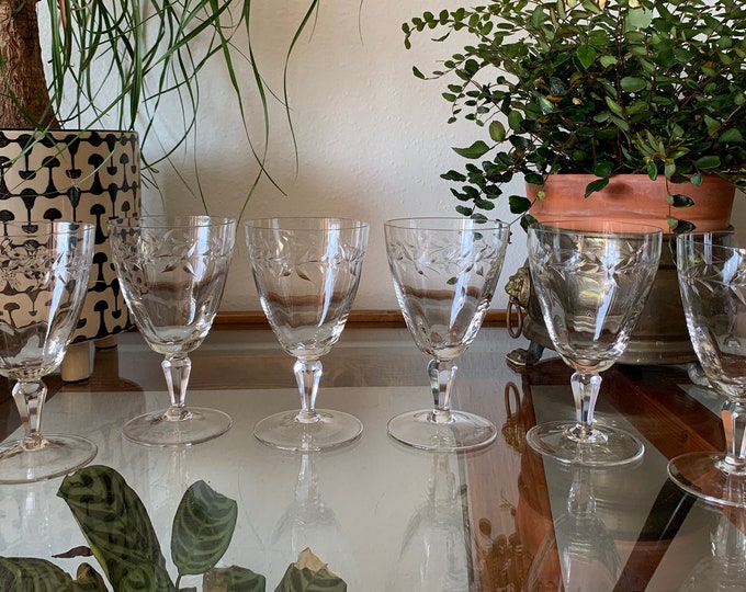 Vintage Kusak Crystal Set of 6 "belvedere" Cocktail Glasses, Kusak Cut ...