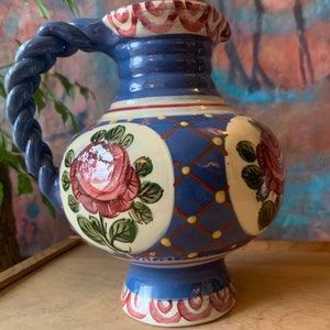 1960s Pfrontner Keramik Handarbeit Painted & Signed Pottery Vase, Made ...