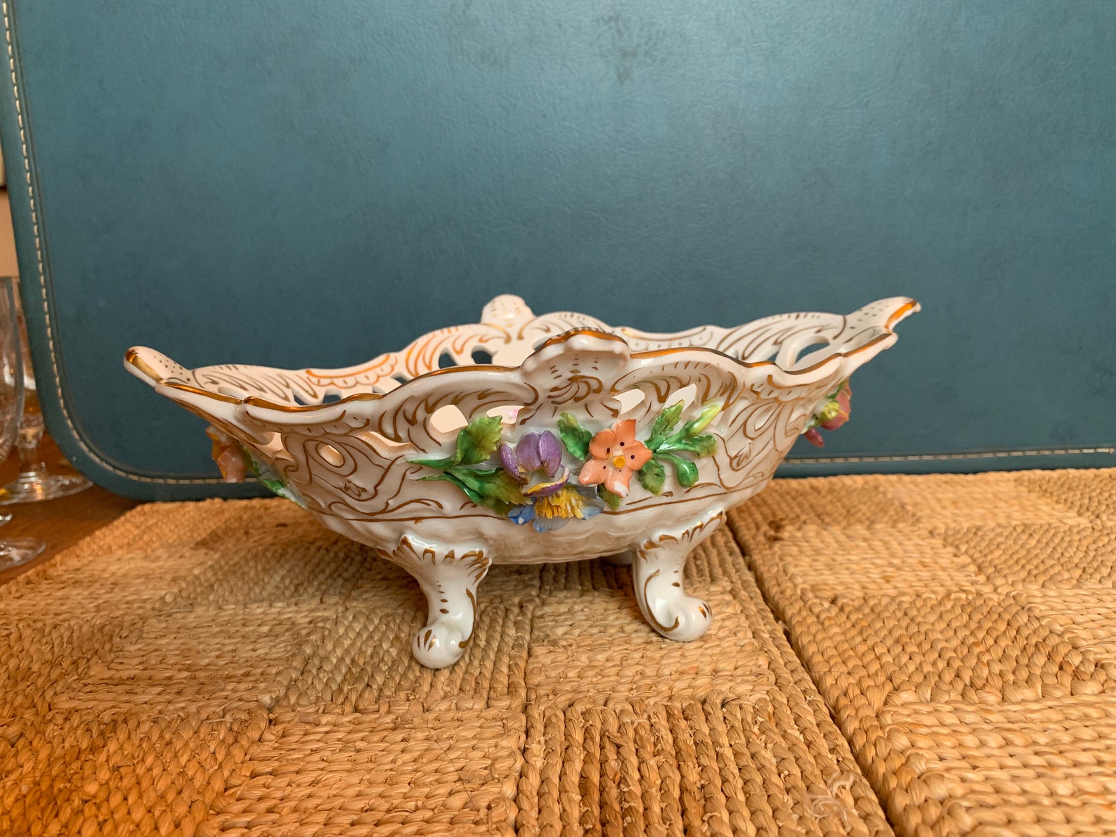 Carl Thieme Dresden Porcelain Antique Rococo Revival Centerpiece Footed ...