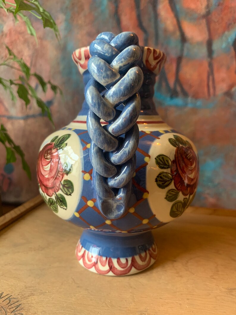1960s Pfrontner Keramik Handarbeit Painted & Signed Pottery Vase, Made ...