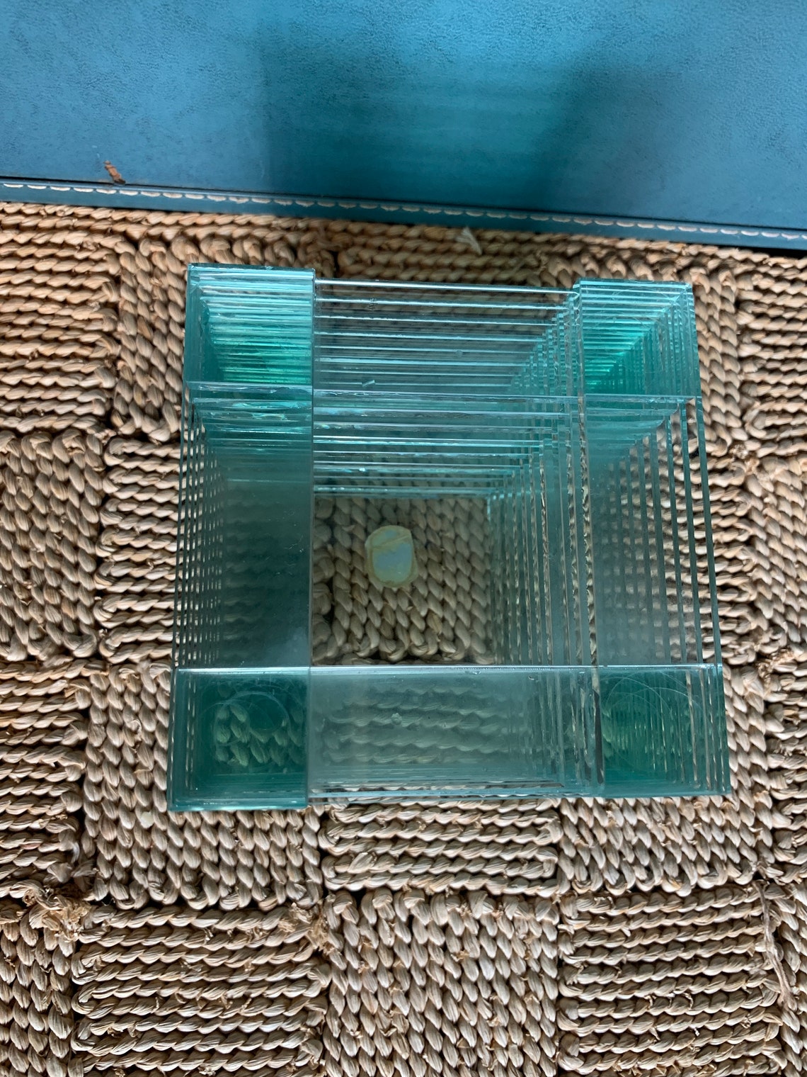 Vintage Penco Stacked Glass Candle Holder Modernist Home Decor Mint ...