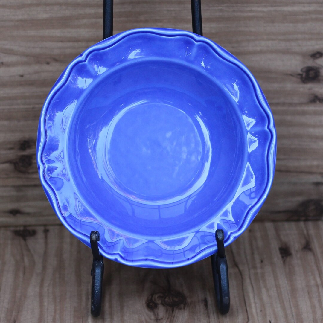 Varages France Luberon Blue Bowls Set of 2, Ceramic Salad Bowls, Hand ...