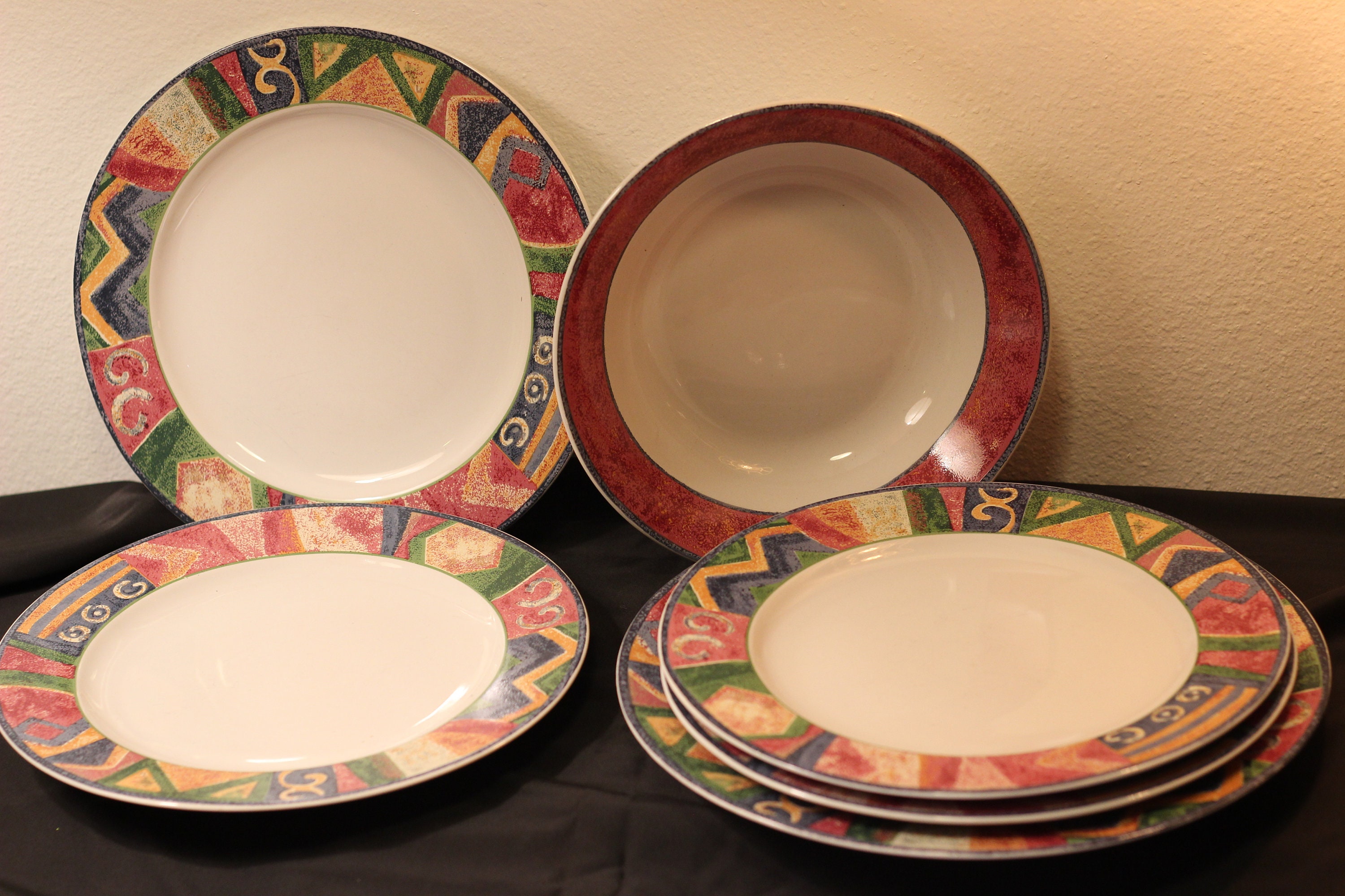 Sakura 1995 Stoneware Plate & Bowl Dinnerware 6-piece Set - Etsy