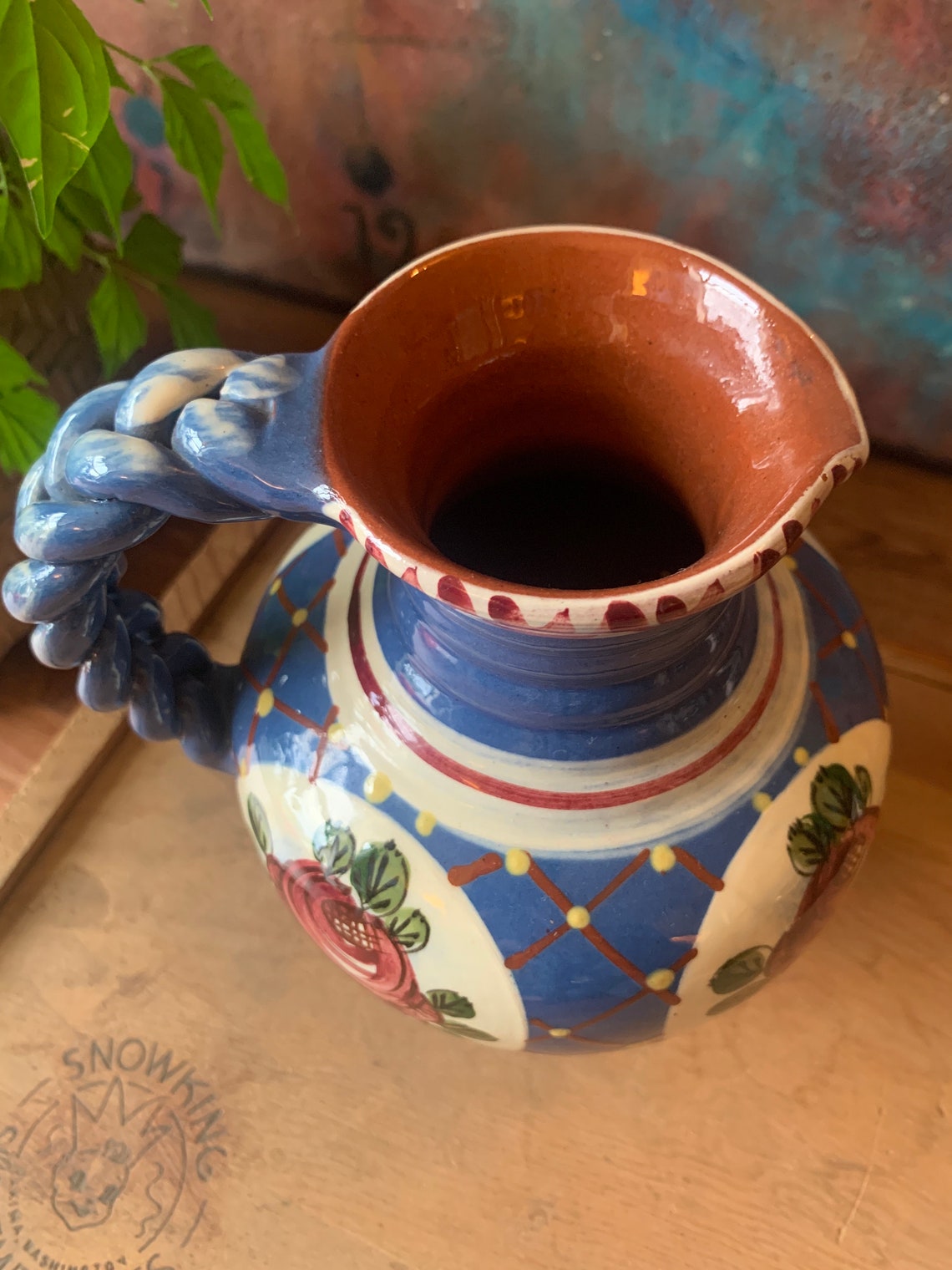 1960s Pfrontner Keramik Handarbeit Painted & Signed Pottery Vase, Made ...