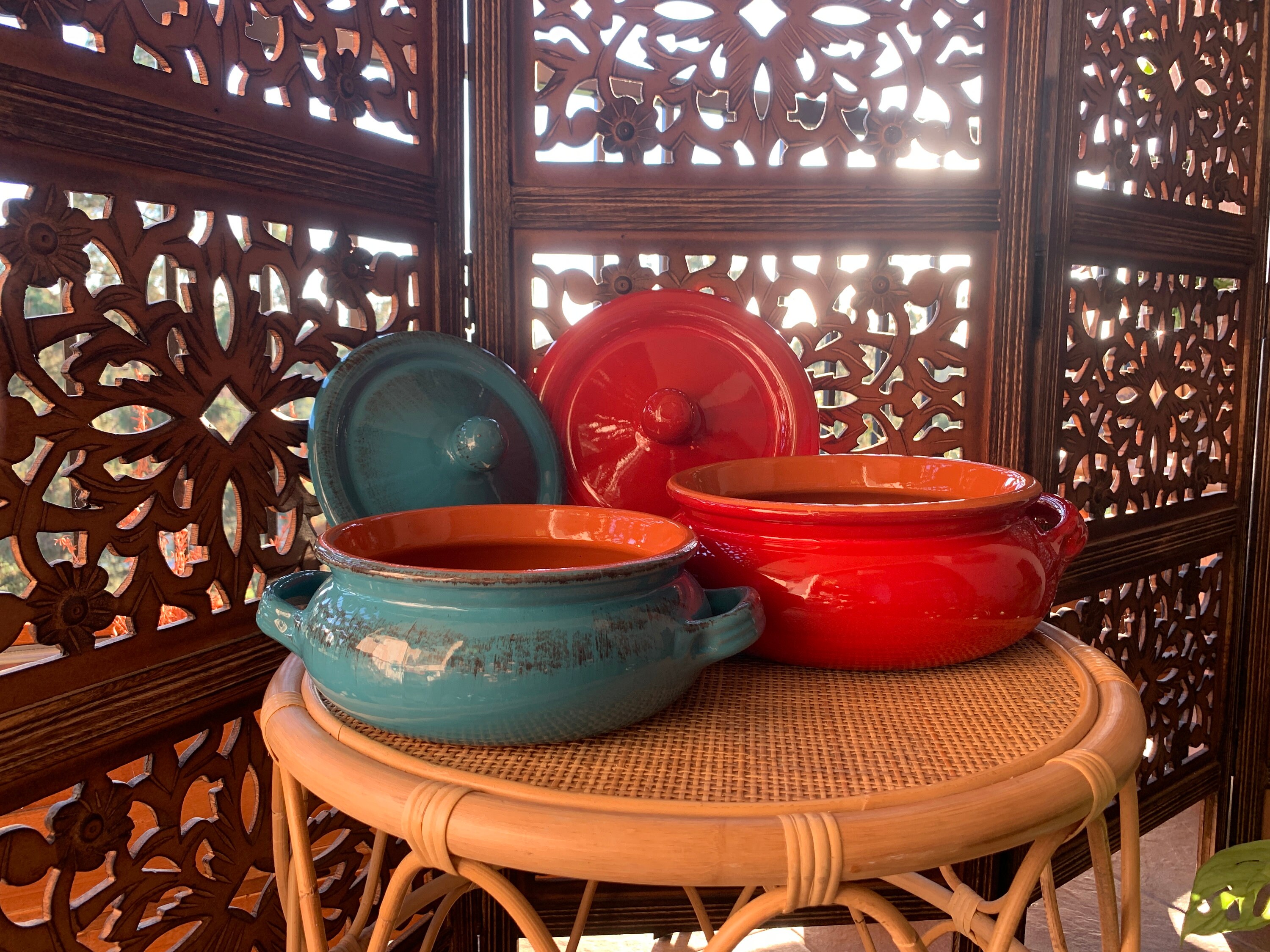 De Silva Italian Glazed Pottery Casserole Baking Serving Pots/dishes ...