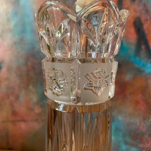 2002 Oneida Crystal Gardens 8" Footed Bud Vase, Made in Germany, Cut ...