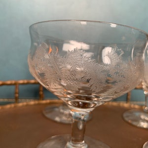 1920s Antique Central Glassworks "thistle" Pattern Stem 528 Low Sherbet ...
