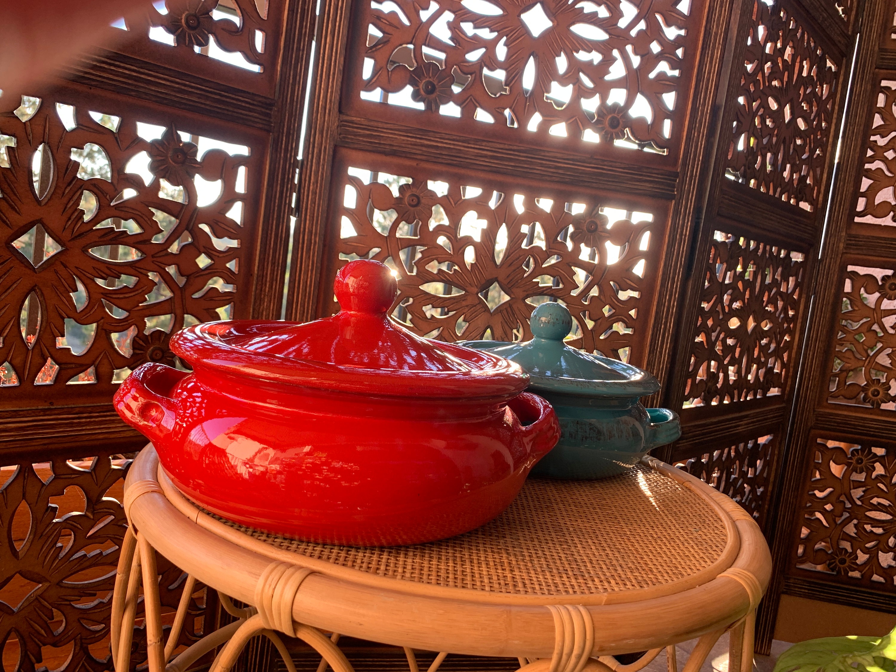 De Silva Italian Glazed Pottery Casserole Baking Serving Pots/dishes ...