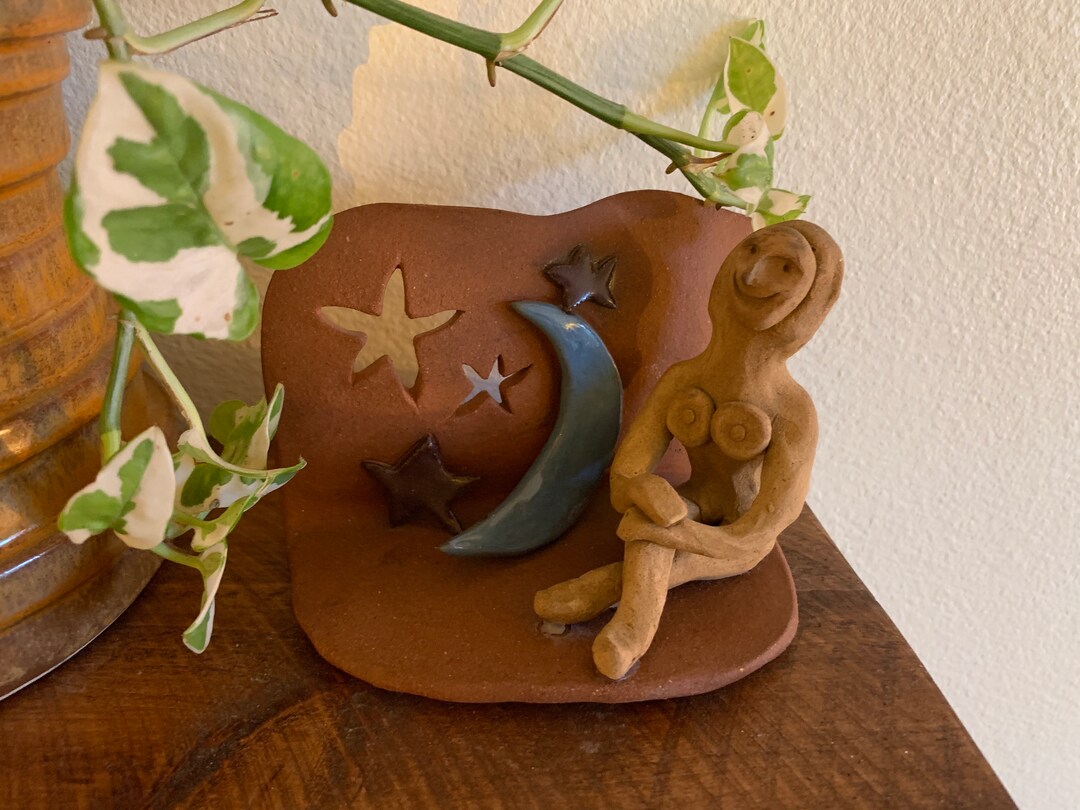 1997 Signed Unique Studio Pottery Art "silver Canyon" Retro Portrait ...