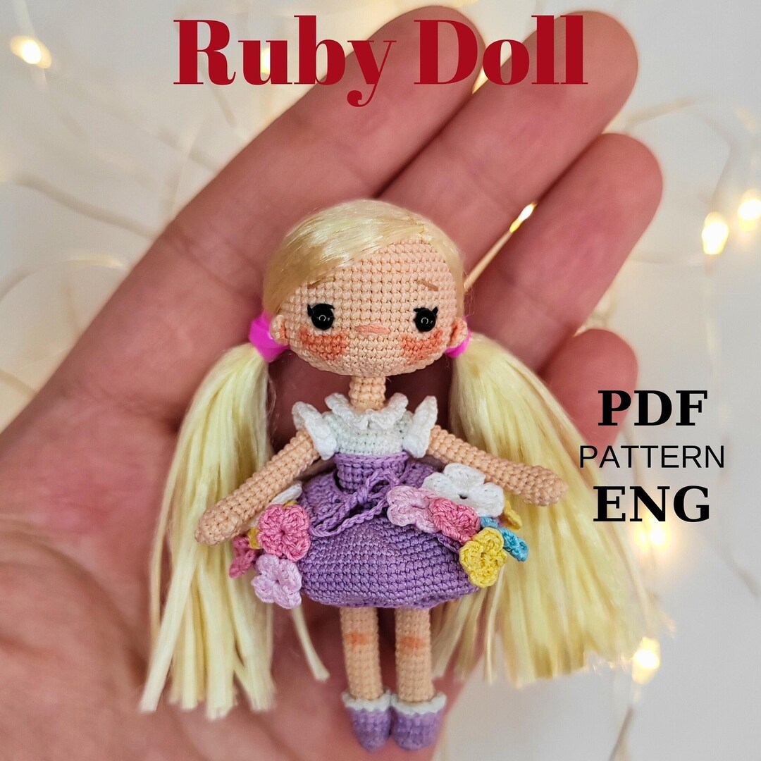 Miniature Amigurumi Ruby Doll Pattern English, Crochet Small Doll ...