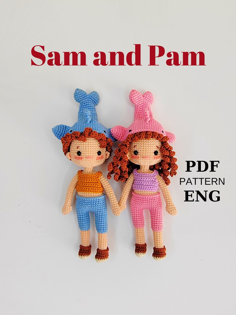 Miniature Amigurumi Doll Pattern English Crochet Sam and Pam - Etsy