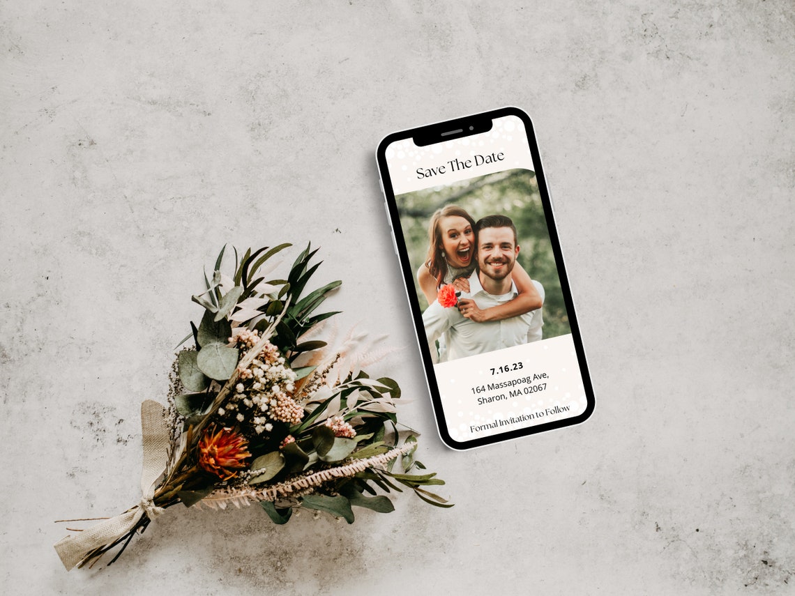 Simple Save the Date Template Neutral Save the Date Mobile - Etsy