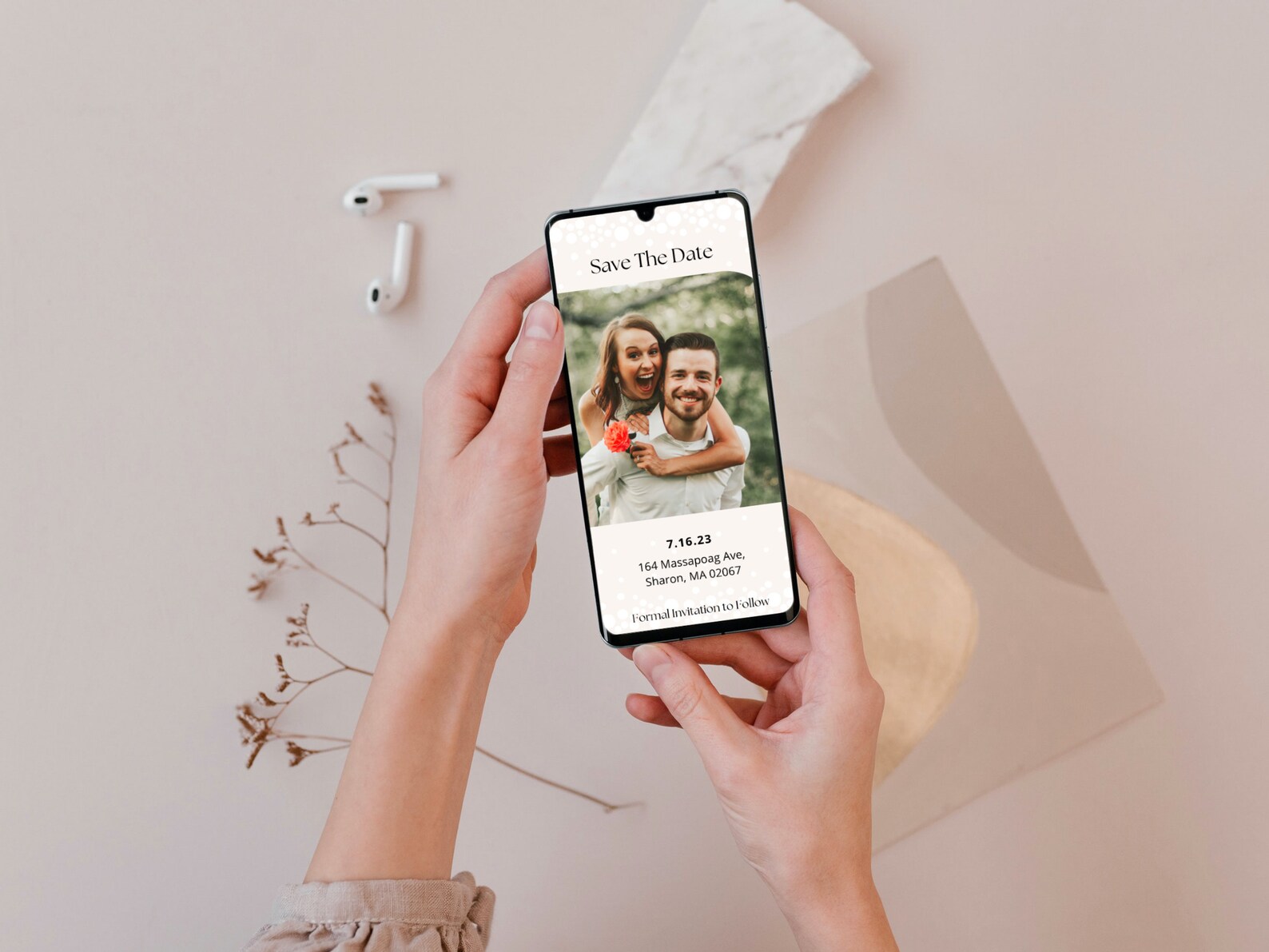 Simple Save the Date Template Neutral Save the Date Mobile - Etsy