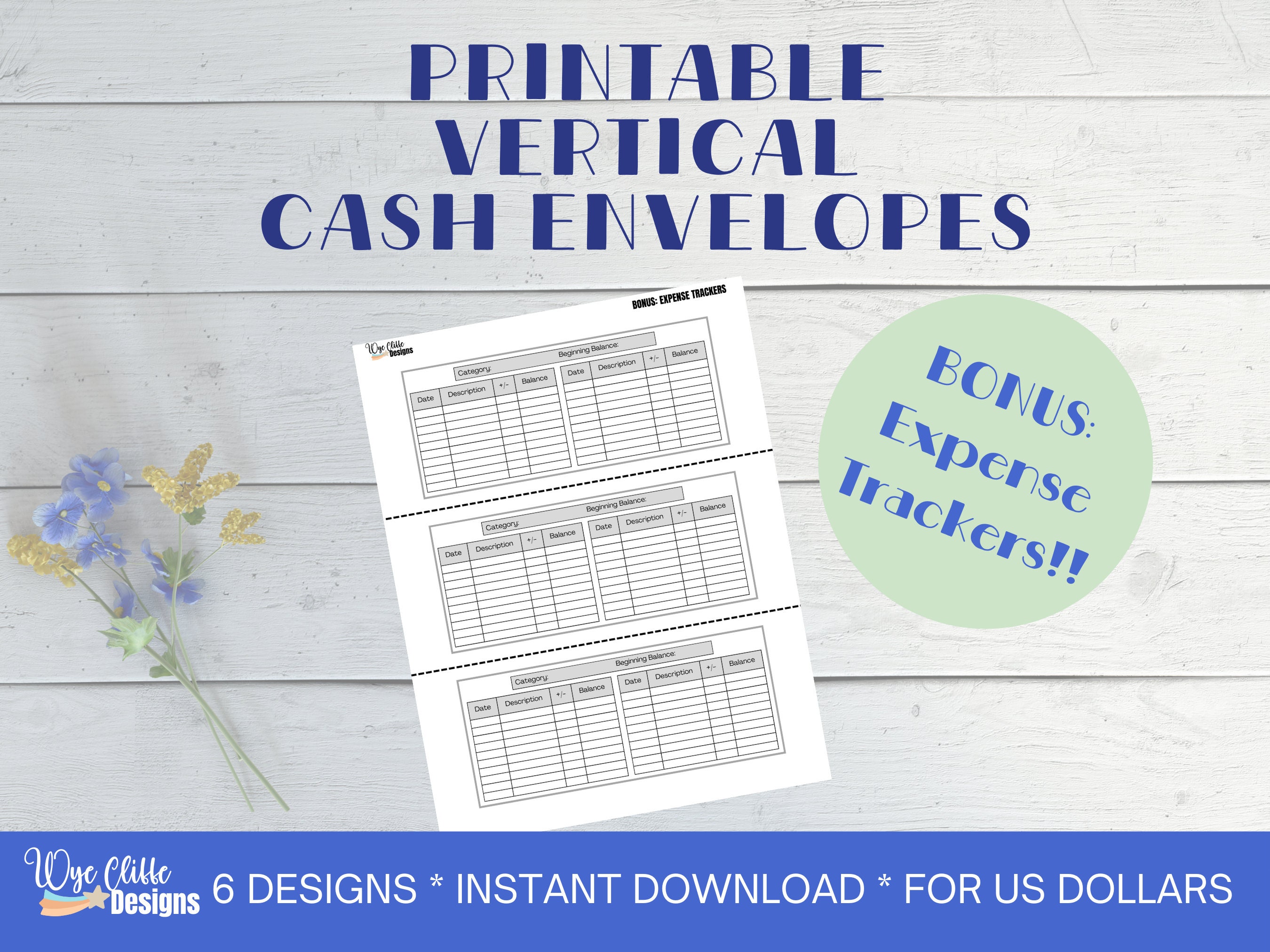 Printable Vertical Cash Envelopes - Groovy - Etsy