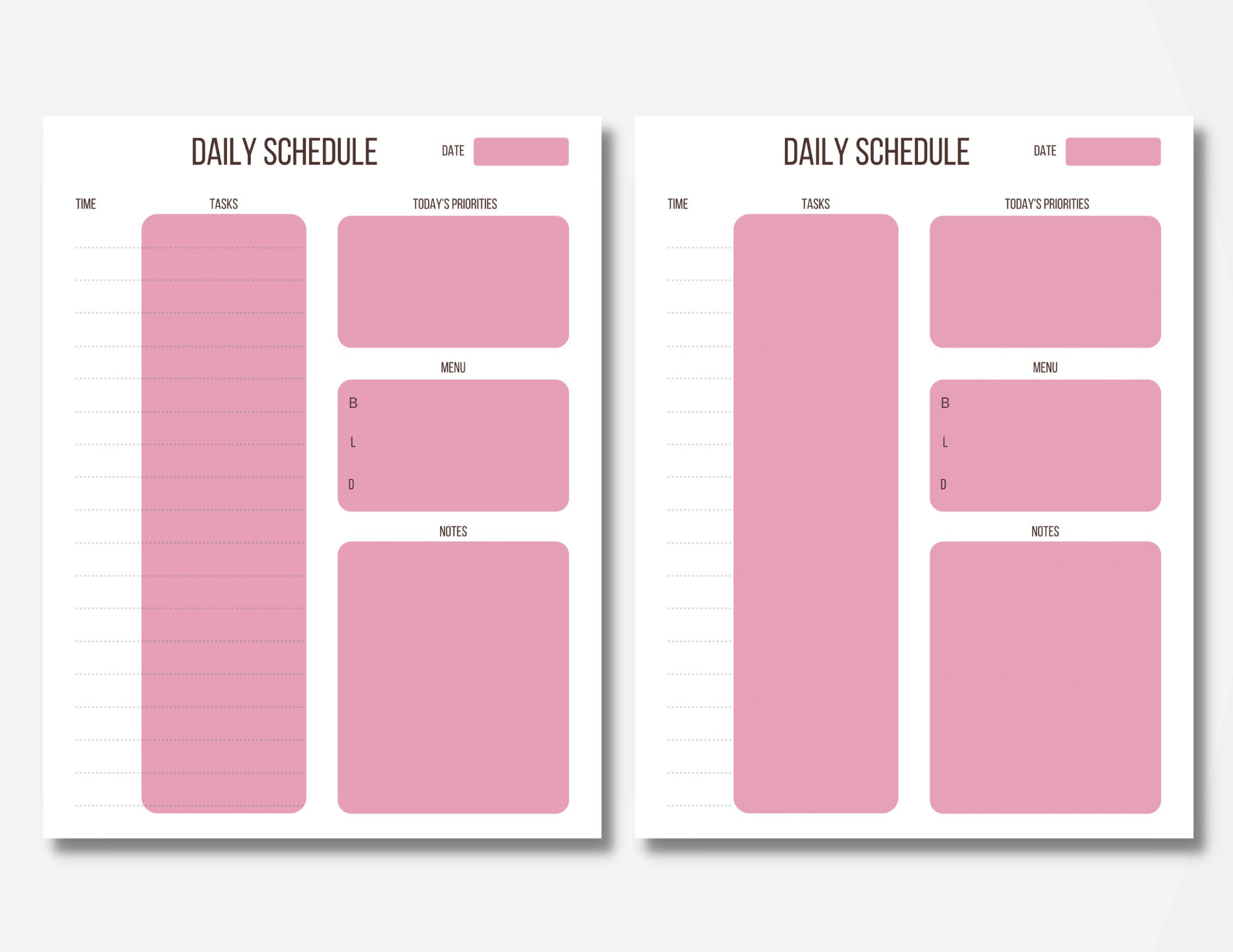 Daily Schedule Planner Instant Download PDF Printable Goodnotes ...