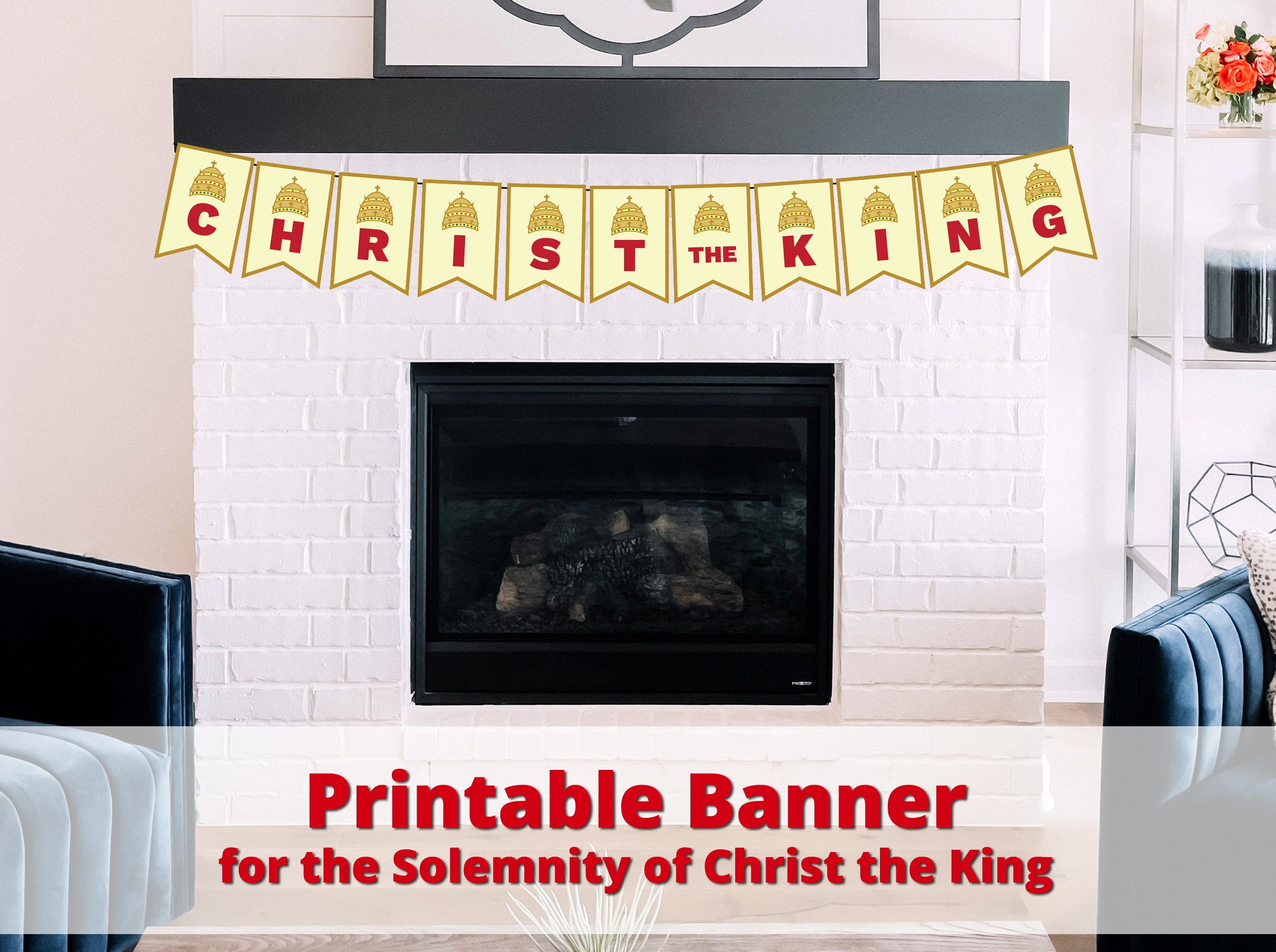 Christ the King Printable Banner - Etsy