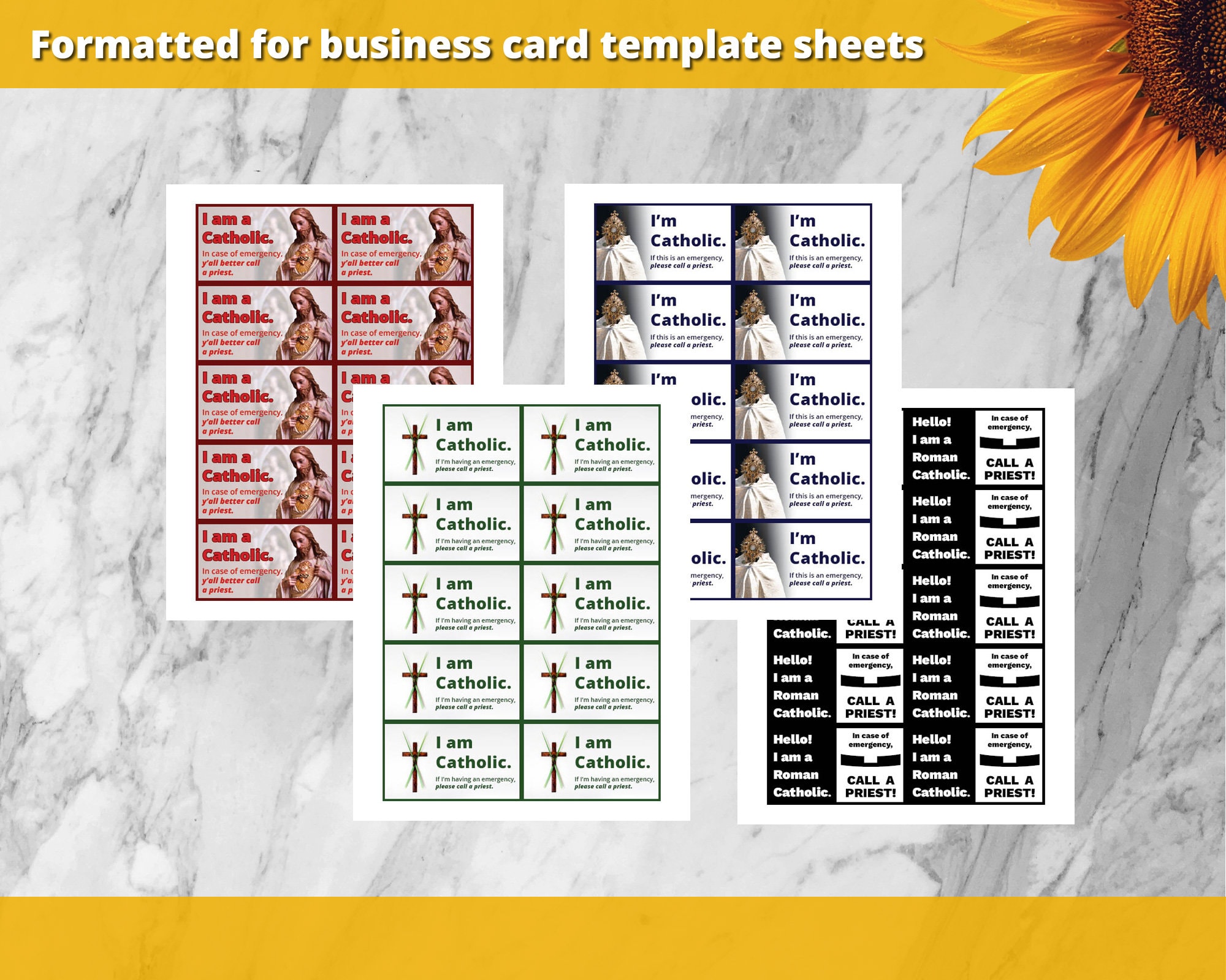 Call a Priest Variety Pack | Catholic ID Card | Emergency Contact Card ...