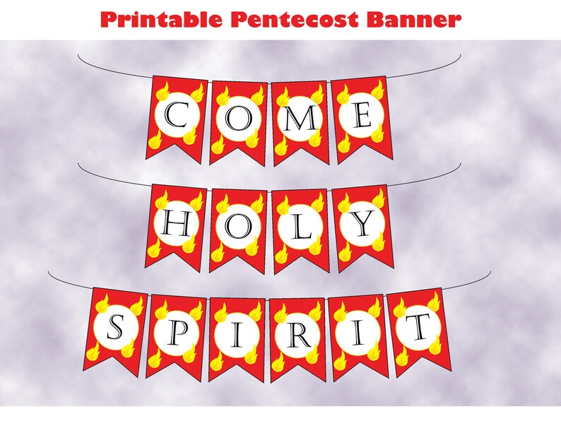 Printable Pentecost Come Holy Spirit Banner - Etsy